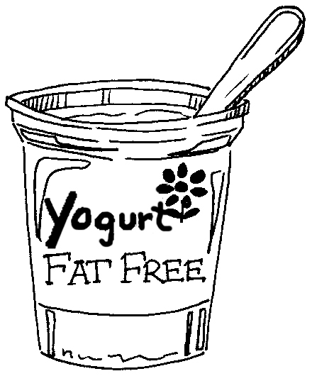 Yogurt Coloring Page