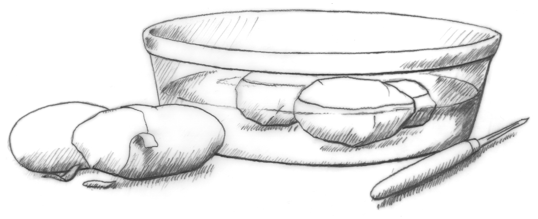 Potatoes soaking in water | Media Asset | NIDDK